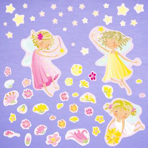 Adesivo Fate, fiori e stelle 3 - Stikets