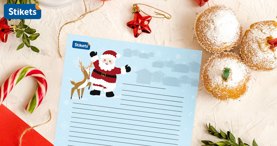 Lettera di Babbo Natale e dei suoi elfi da scrivere - Stikets
