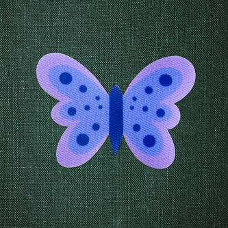 Patch termoadesiva Farfalla azzurra - Stikets